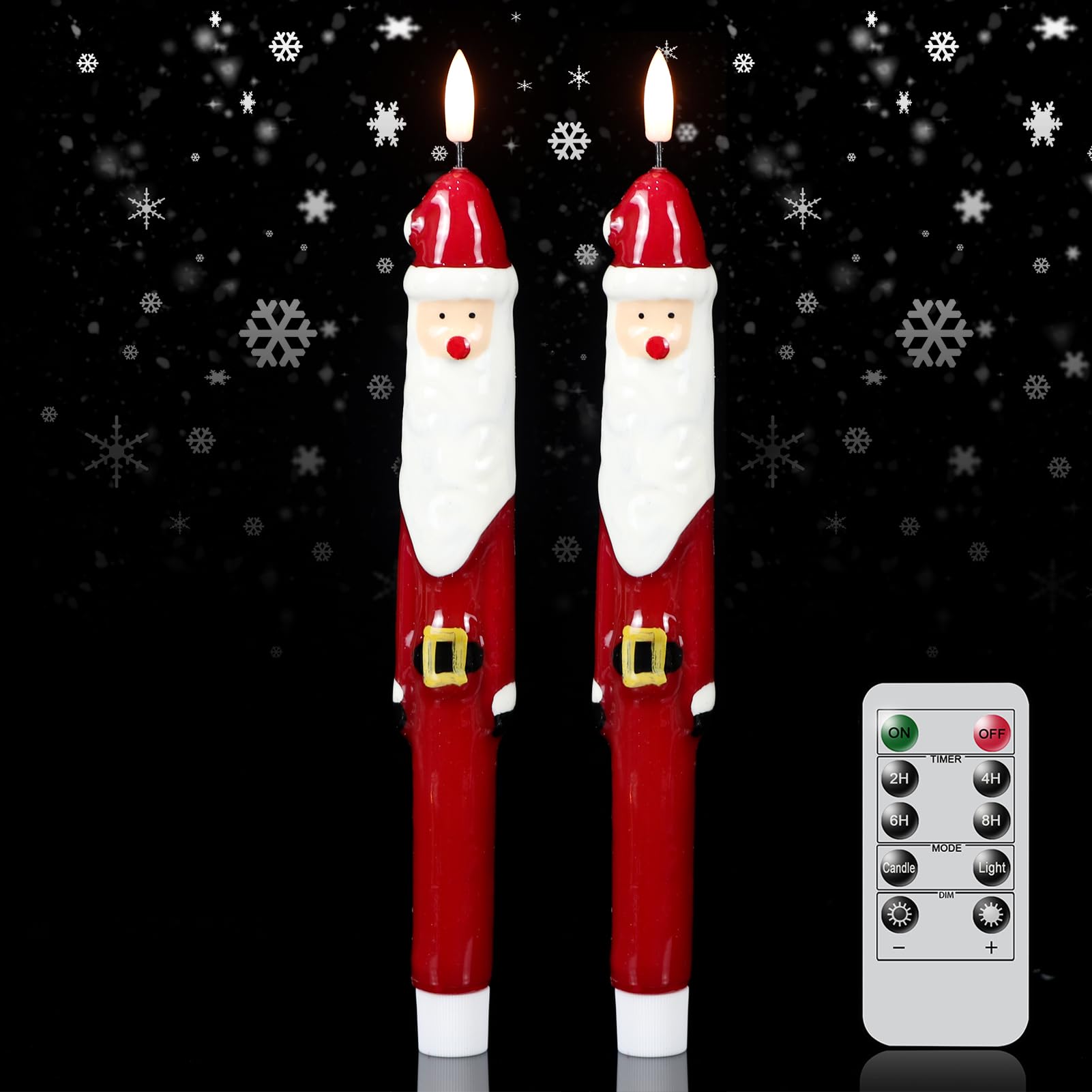 Amazon.com: KunSwenn Christmas Flameless Taper Candles, LED Flameless ...
