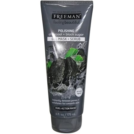 Amazon.com : FREEMAN Detoxifying Charcoal & Black Sugar Mud Mask ...