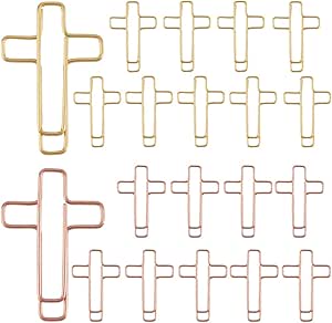 Amazon.com: CRASPIRE 100Pcs 2 Colors Cross Paper Clips for Bible Binder ...