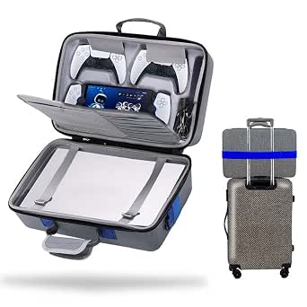 Amazon.com: Hard Shell Carrying Case for PS5 Slim, Portable Carry Bag ...