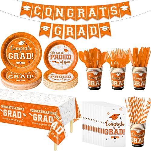 Amazon.com: Graduation Party Supplies Congrats Grad Plates and Napkins ...