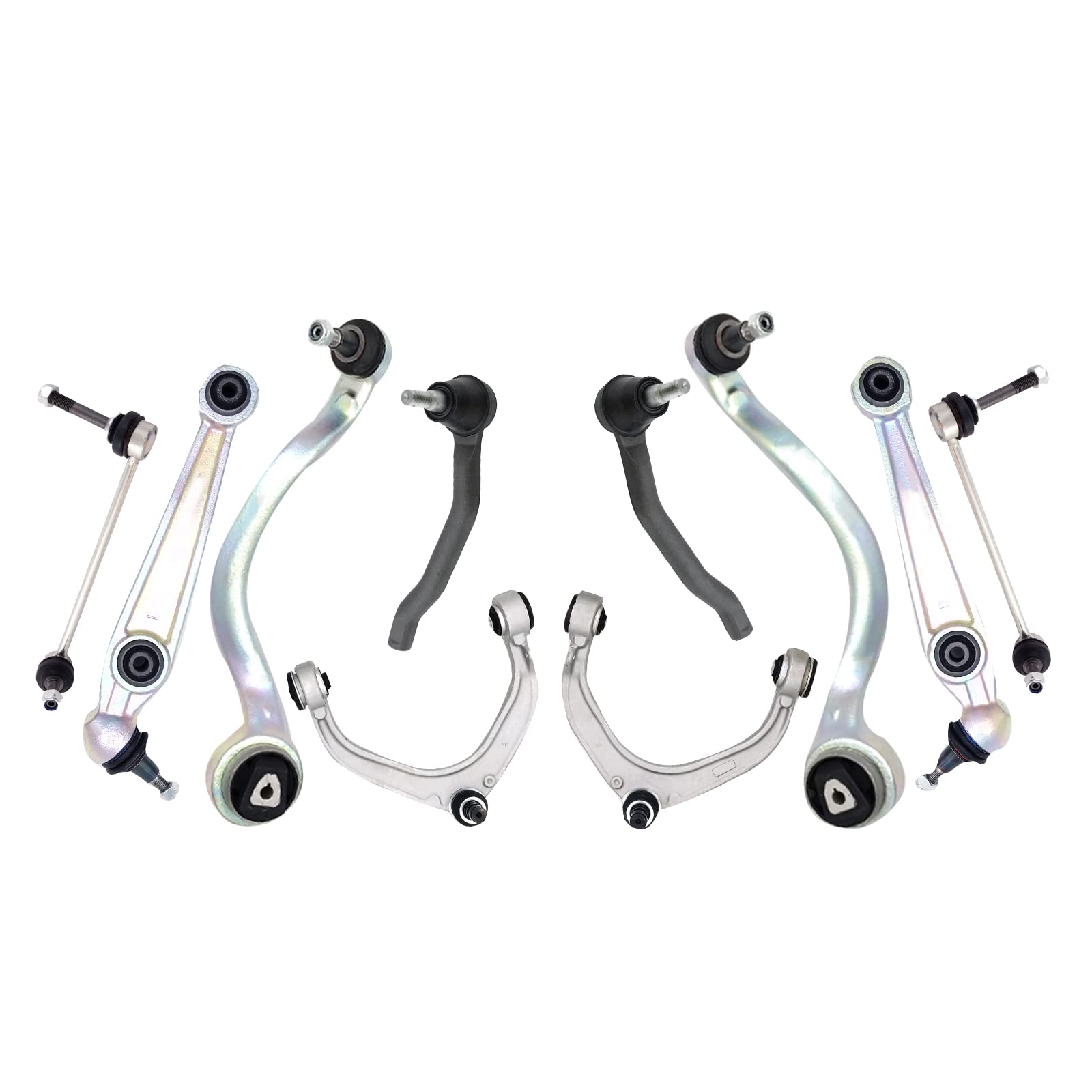 Amazon.com: 10pc 2007-2013 Front Lower Upper Control Arms Tie Rod End ...