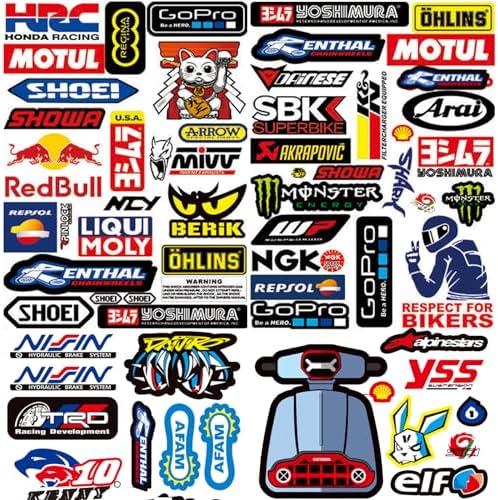 3 Teilig Motorsport Aufkleb Motorrad Aufkleber Set Racing Aufkleber ...