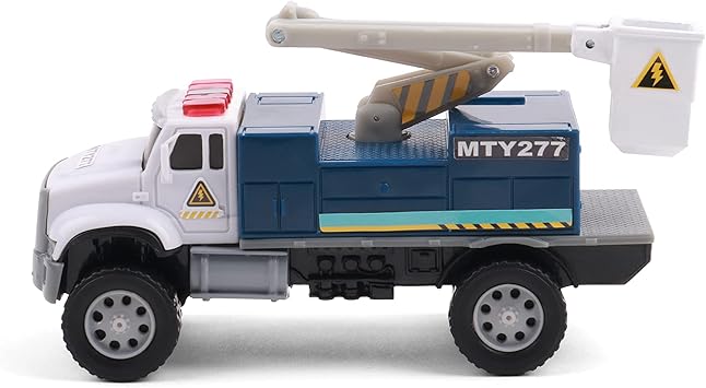 Amazon.com: Mighty Fleet Toughest Minis 5" Cherry Picker Toy w/Lights ...