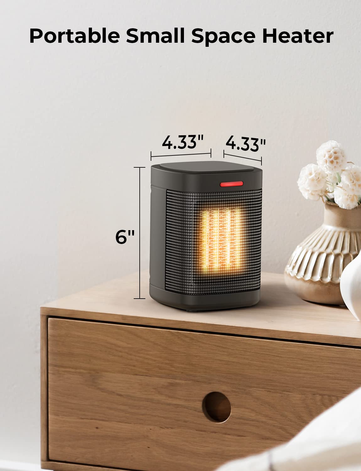 Snapklik.com : Small Space Heater Electric Ceramic Heater, 500W Mini ...