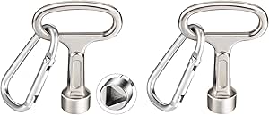 2 Metal Triangular Key Meter Box Key Silver Triangle Socket Spanner Key ...