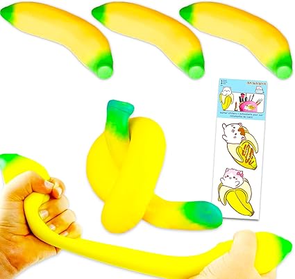 Amazon.com: Super Stretchy Banana Fidget Toy for Kids - Bundle with 3 ...