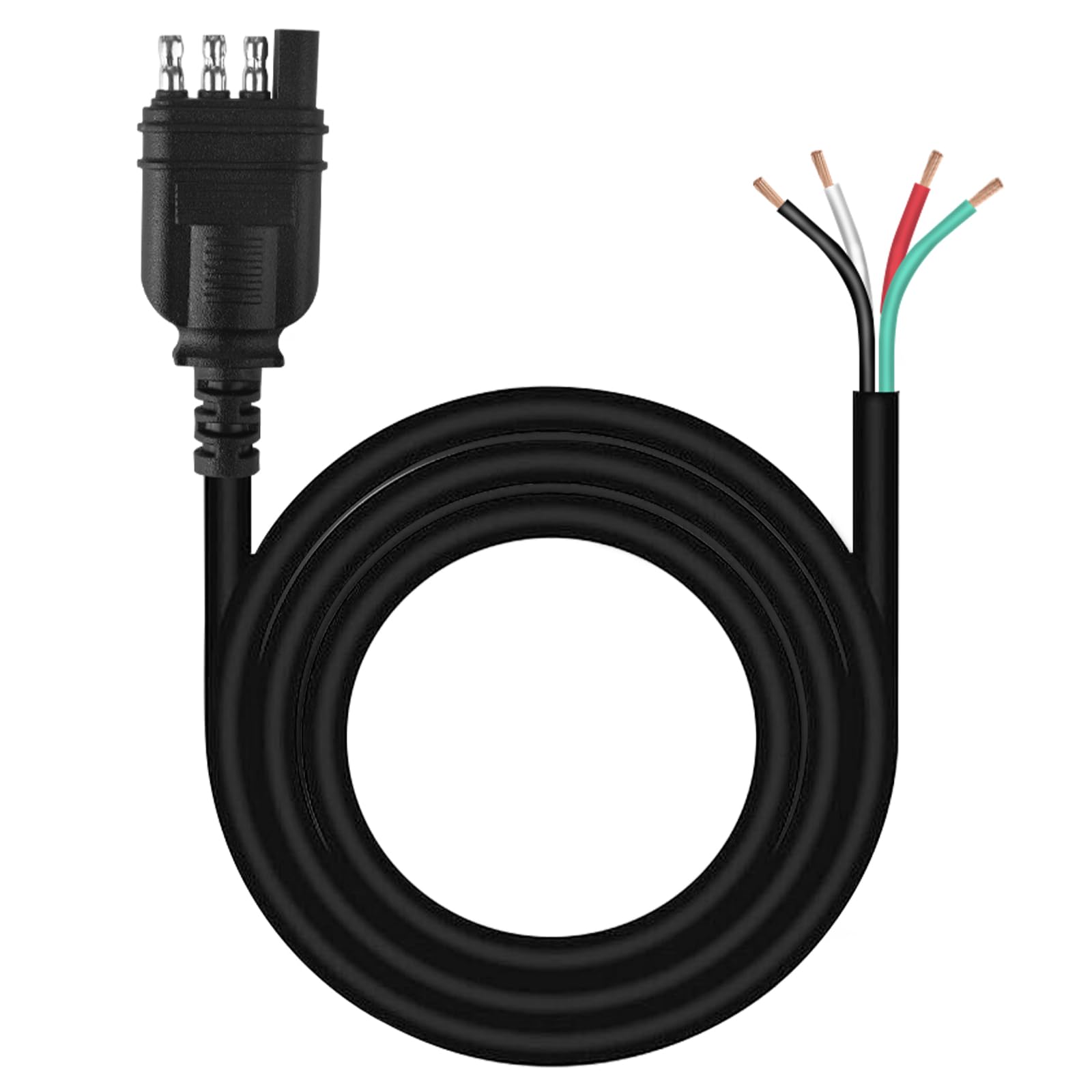 Amazon.com: 4 Pin Trailer Wiring Harness 3FT, 18 AWG 4 Way Flat Trailer ...