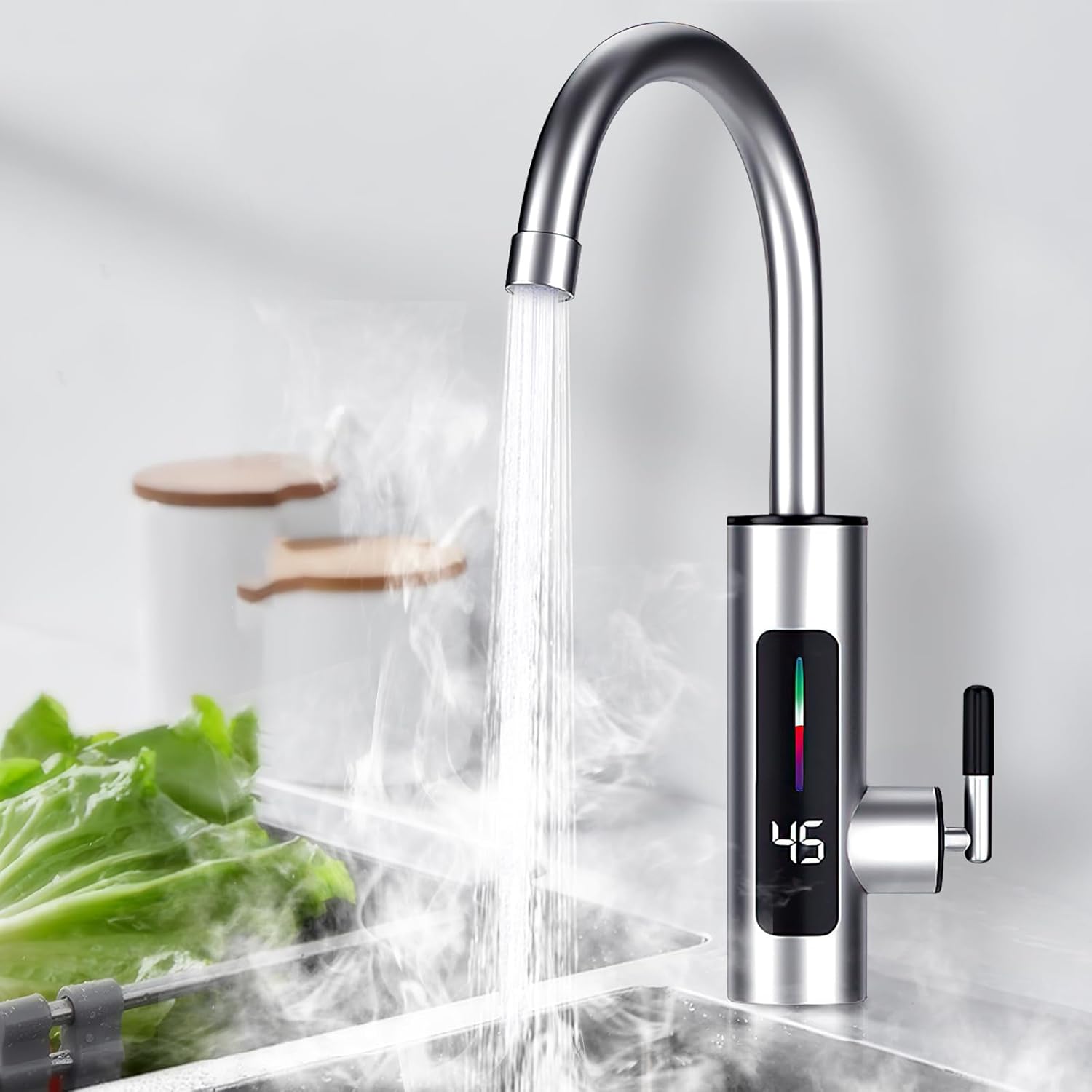 Fresum Instant Hot Water Tap, 220V 3000W Electric Water Heater Tap with ...