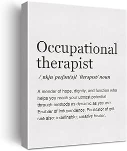 Amazon.com: Occupational Therapist Definition Print Canvas Wall Art ...