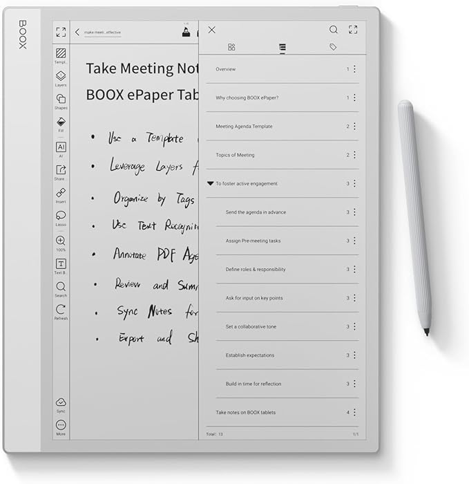 Amazon.com : BOOX Tablet Note Max 13.3 No Frontlight B/W ePaper ...