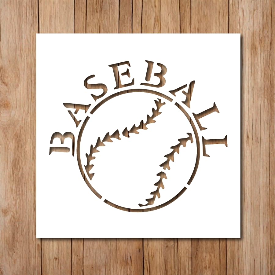 Amazon.com : Baseball Stencil - Baseball Ball Stencil - Sport Stencils ...