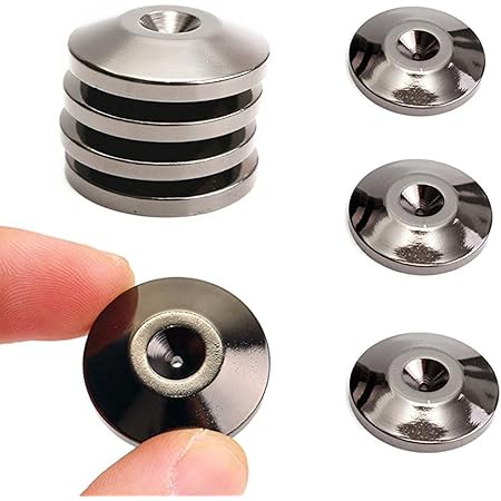 Amazon.com: Bluecell Pack of 8 Black 24K Nickel Plated Speaker Spikes ...