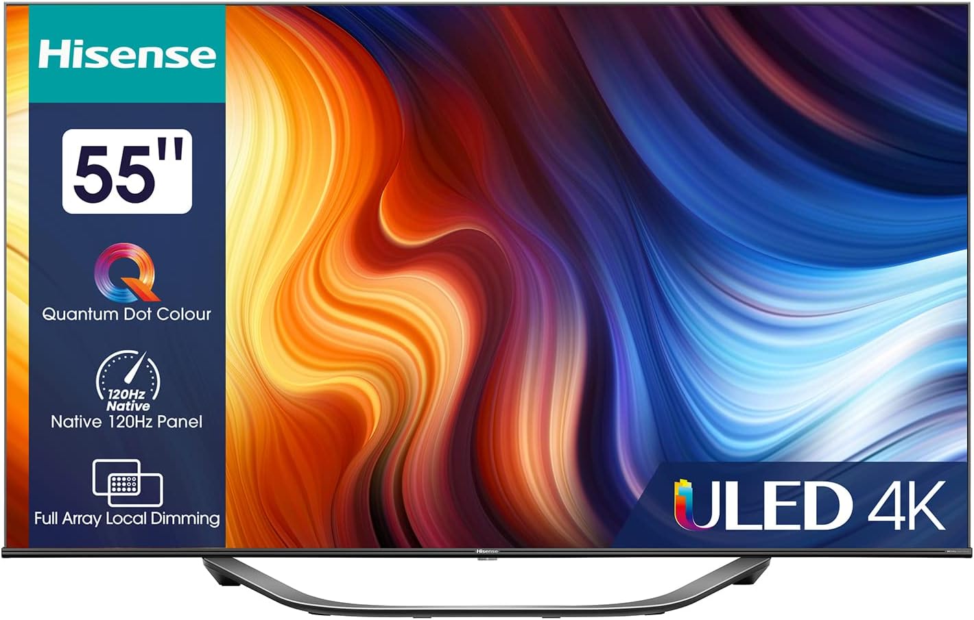 Hisense 55 Inch TV ULED 4K UHD HDR10+ Dolby Vision Dolby Atmos Full ...