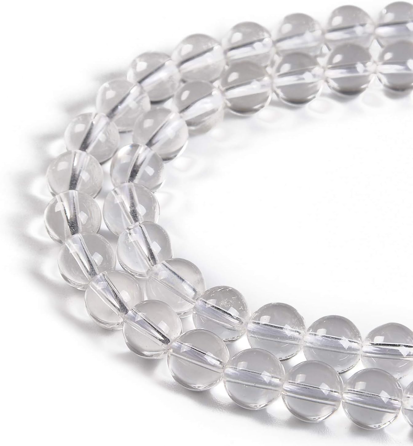 Amazon.com: Nancybeads 90pcs 4mm Natural Clear Quartz Crystals Gemstone Round Spacer Loose Stone ...