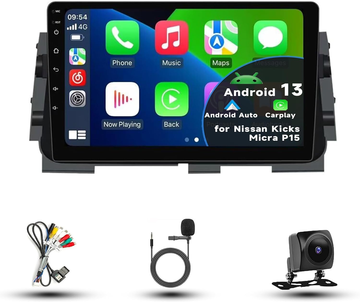 Amazon.com: Car Radio Stereo for Nissan Kicks Micra P15 2016-2020, Android 13, 10" IPS Touch ...