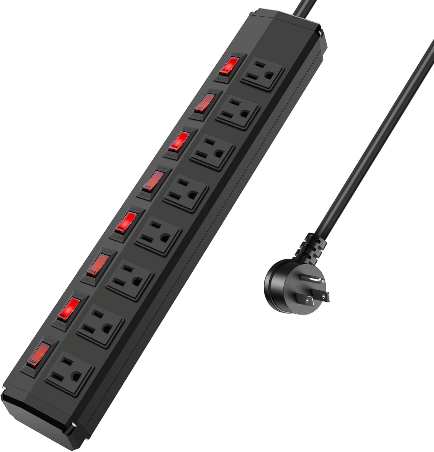 Amazon.com: 8 Outlet Heavy Duty Power Strip with 8 Individual Switches ...