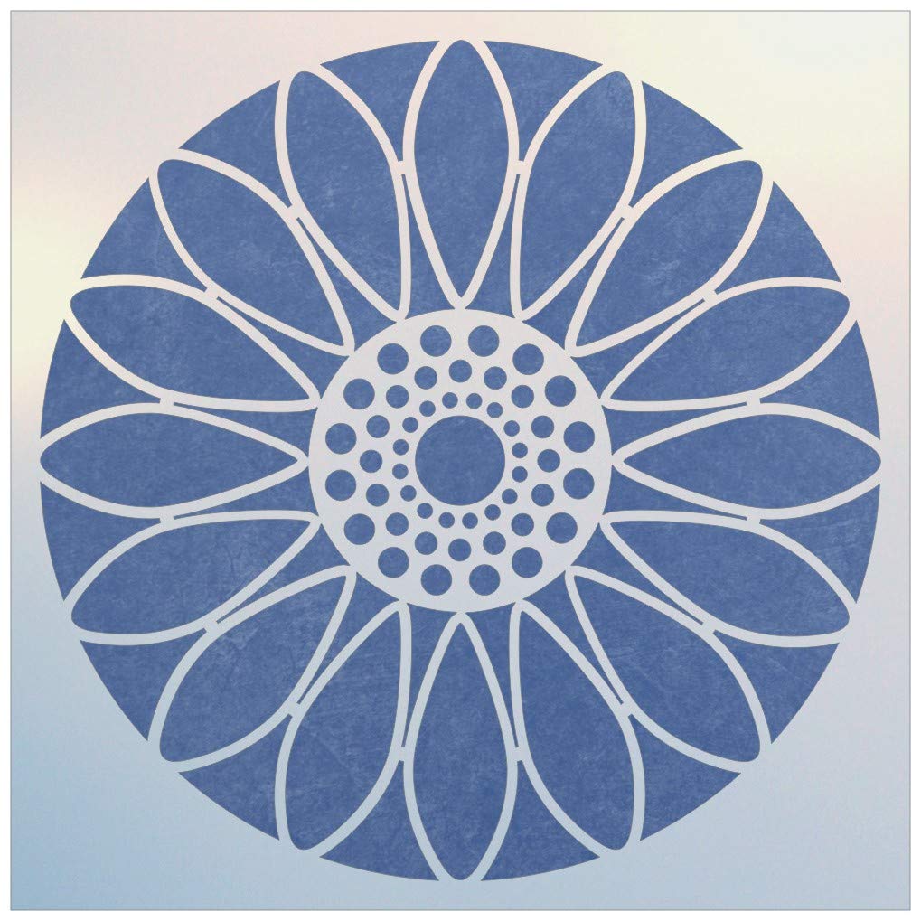 Amazon.com: Flower Circle 11 Stencil - 11"x11" Mandala Round Stencil ...