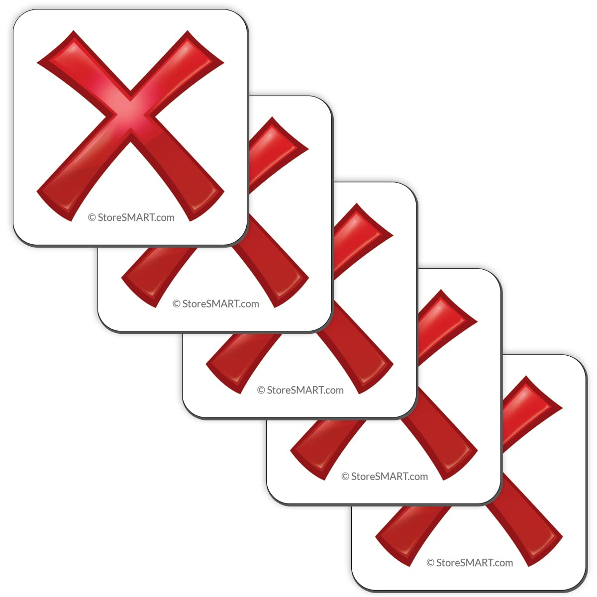 Amazon.com: StoreSMART Red"X" Magnet - 1 1/4" Square - 20-Pack - X125-20