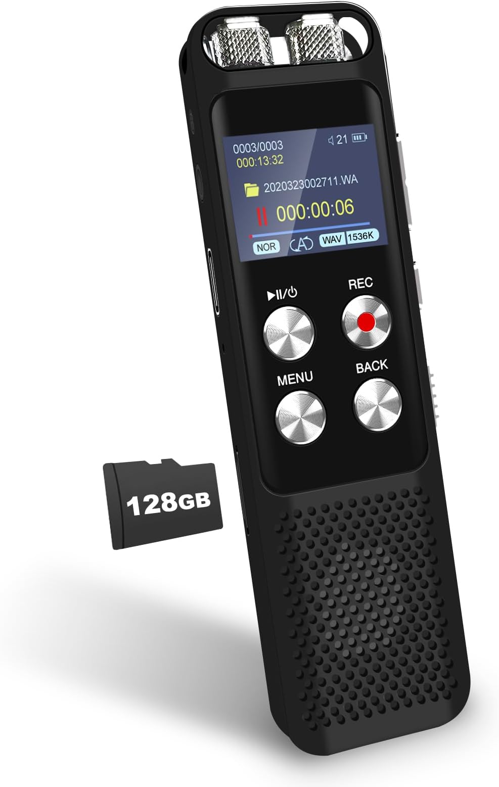 Amazon.com: Fikyra 64GB Professional Digital Voice Recorder with ...