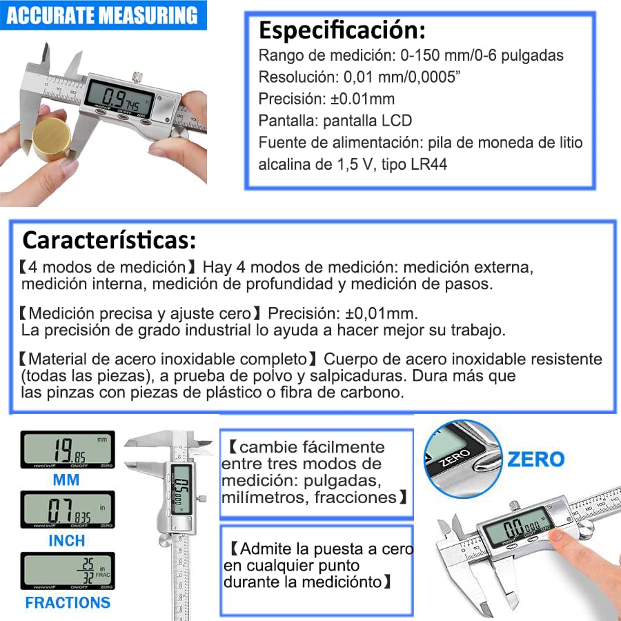 Calibrador De Vernier Digital - Ferreteria Y Herramientas