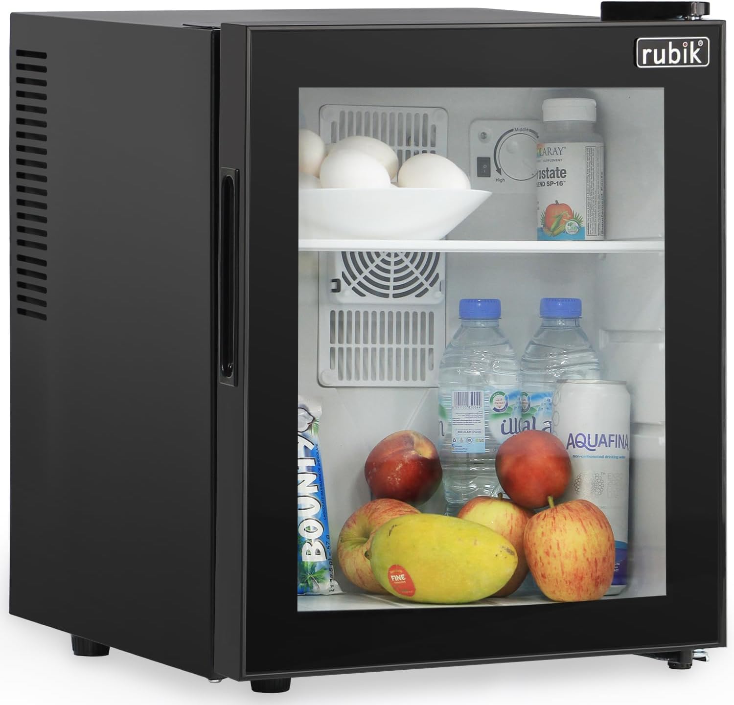 Rubik Mini Fridge, 30L Glass Door AC 220V Cooler Beverage Refrigerator ...