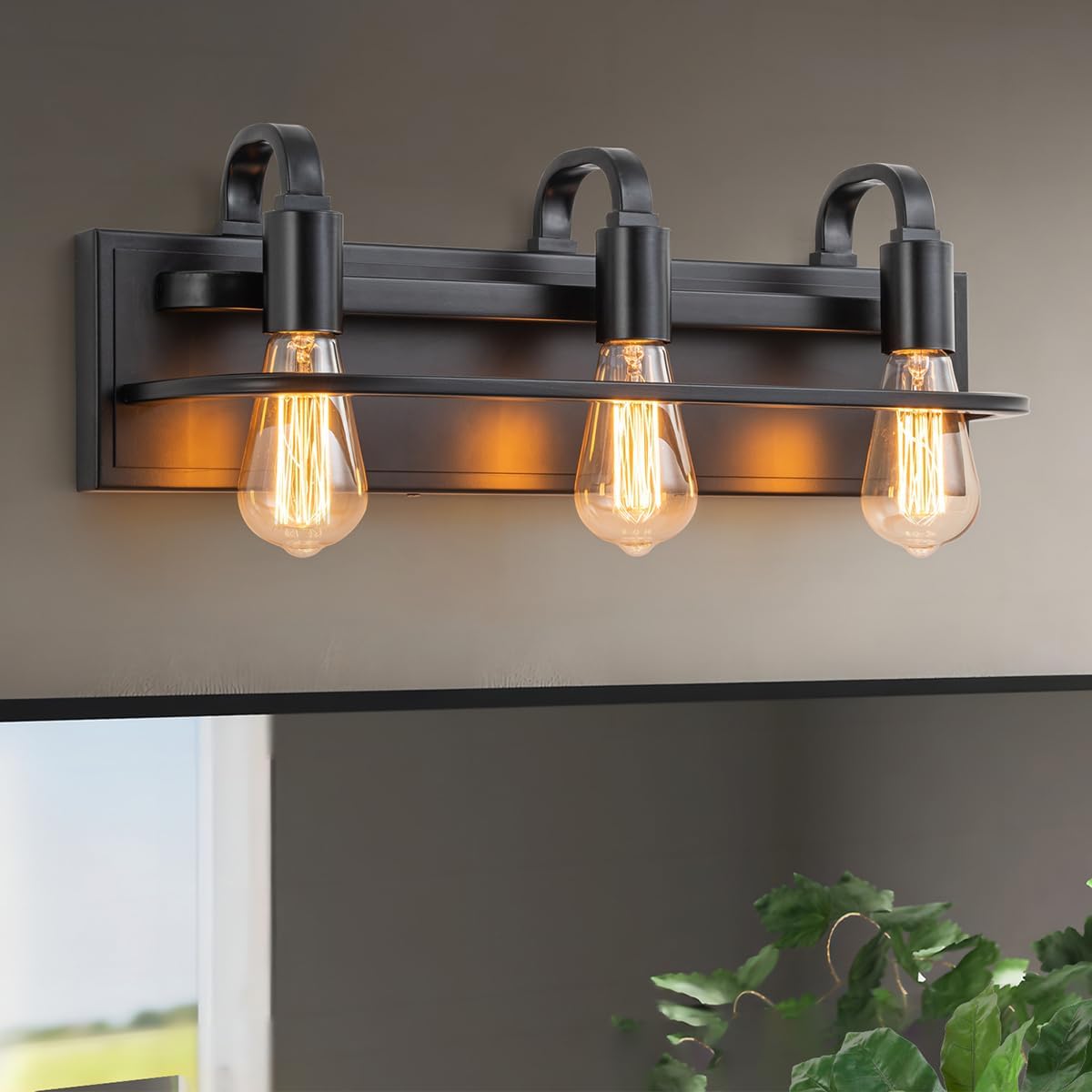 LNC Bathroom Vanity Light Fixture, Industrial Water Pipe Wall Lamp ...