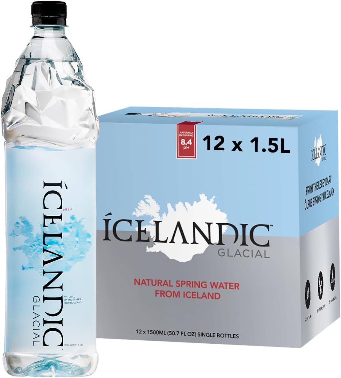 Amazon.com: Icelandic Glacial Natural Spring Alkaline Water, 50.7 Fl Oz ...