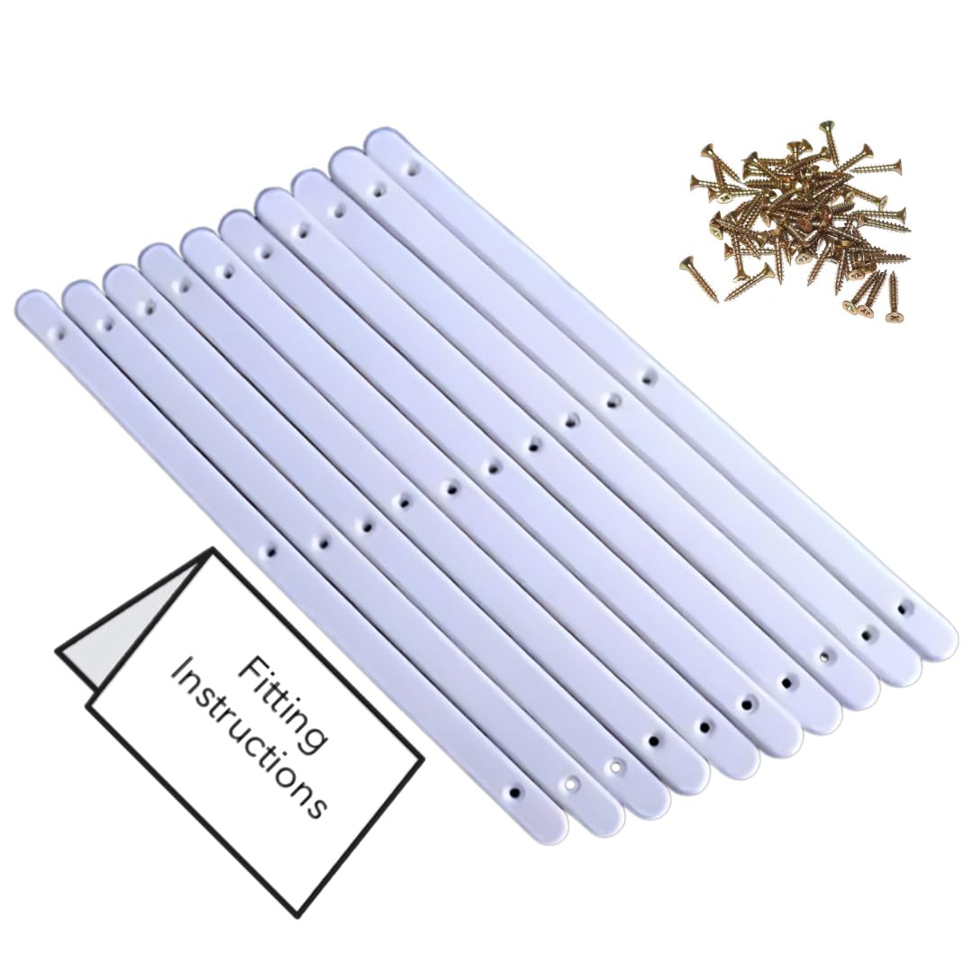 Prime Products UK - 10 (5 Pairs) of White Plastic Drawer Runners with ...