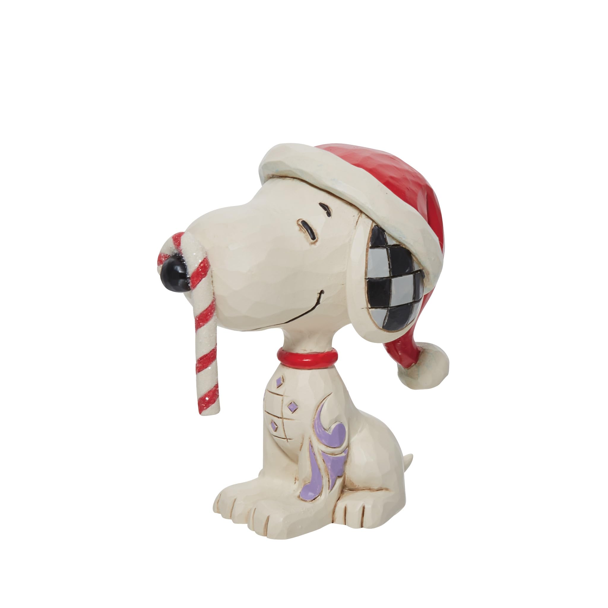 Amazon.com: Enesco Jim Shore Peanuts Snoopy Glitter Candy Cane Mini ...