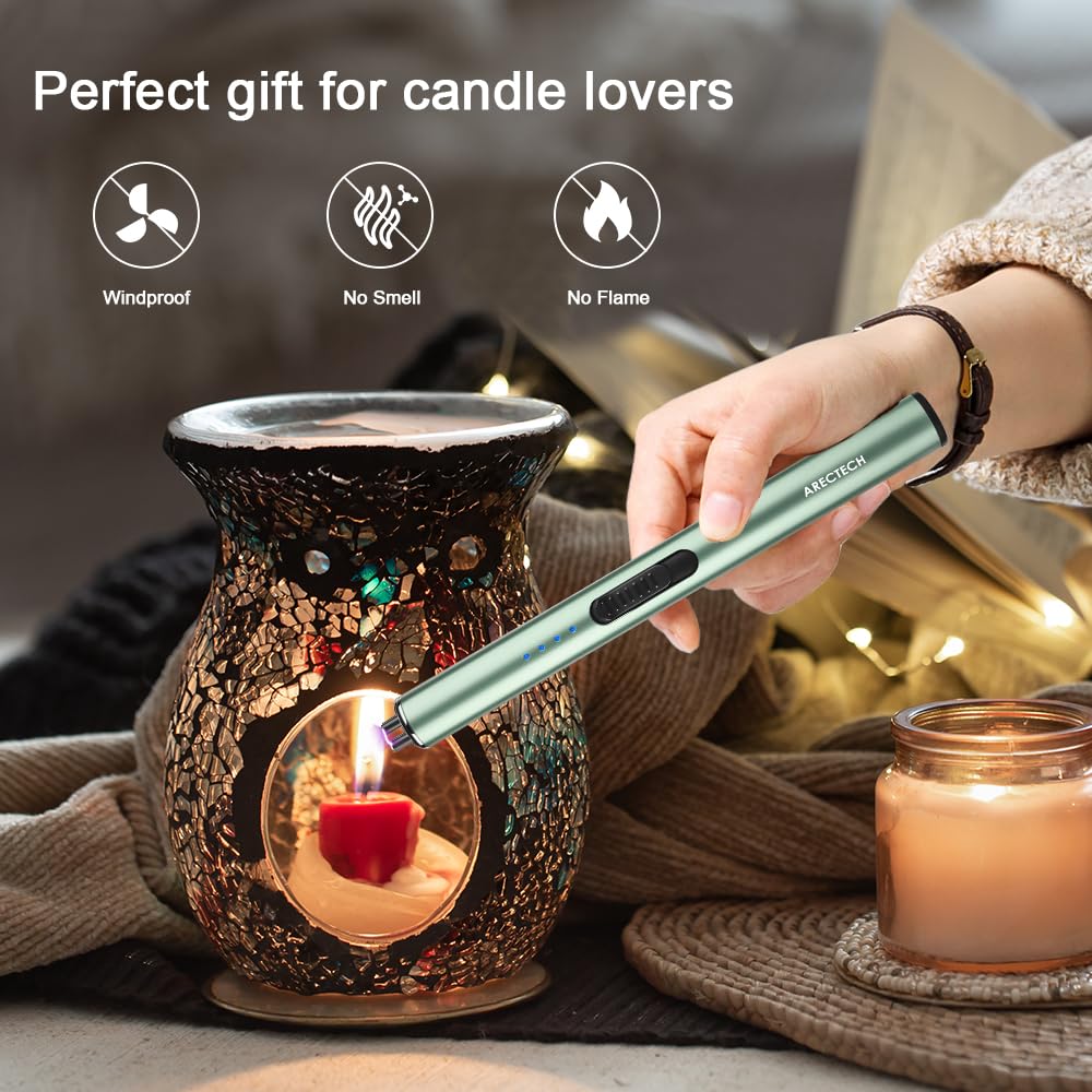 Snapklik.com : Electric Candle Rechargeable Lighter Arc Plasma Lighters ...