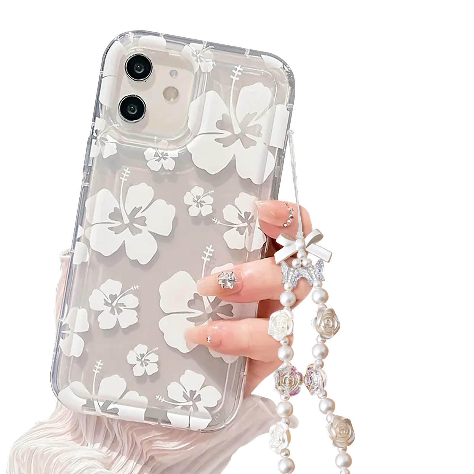 Amazon.com: Fycyko Compatible for iPhone 11 Case Cute Hibiscus Flower ...