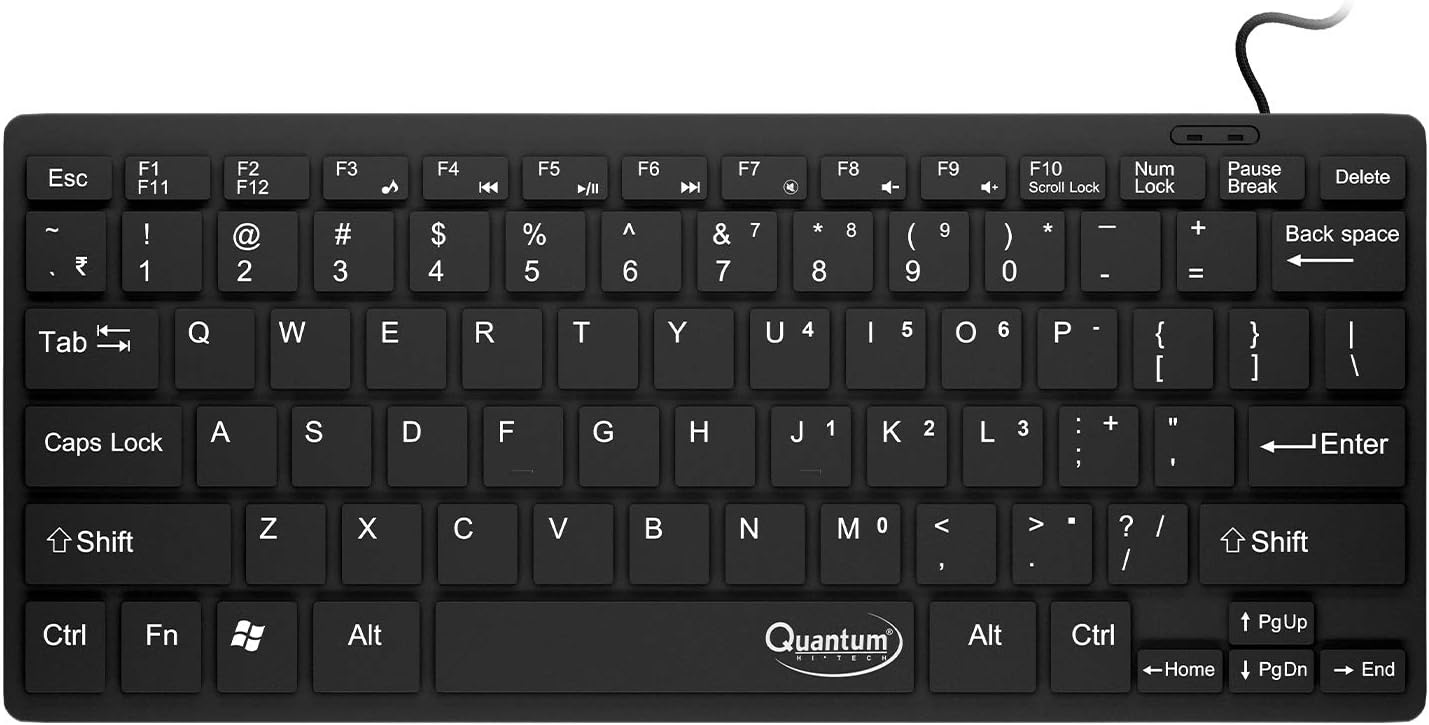 Amazon.in: Buy Quantum QHM7307 Mini Spill-Resistant USB Wired Slim ...