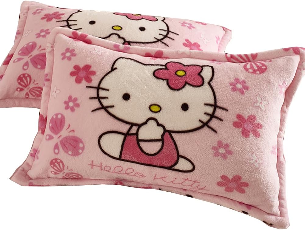 Amazon.com: CinYana Pink Strawberry Kids Pillowcases - 2 Pack Fluffy ...