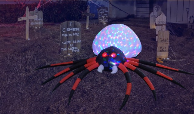 Watch 8 Foot Halloween Inflatable Projection Kaleidoscope Spider on ...