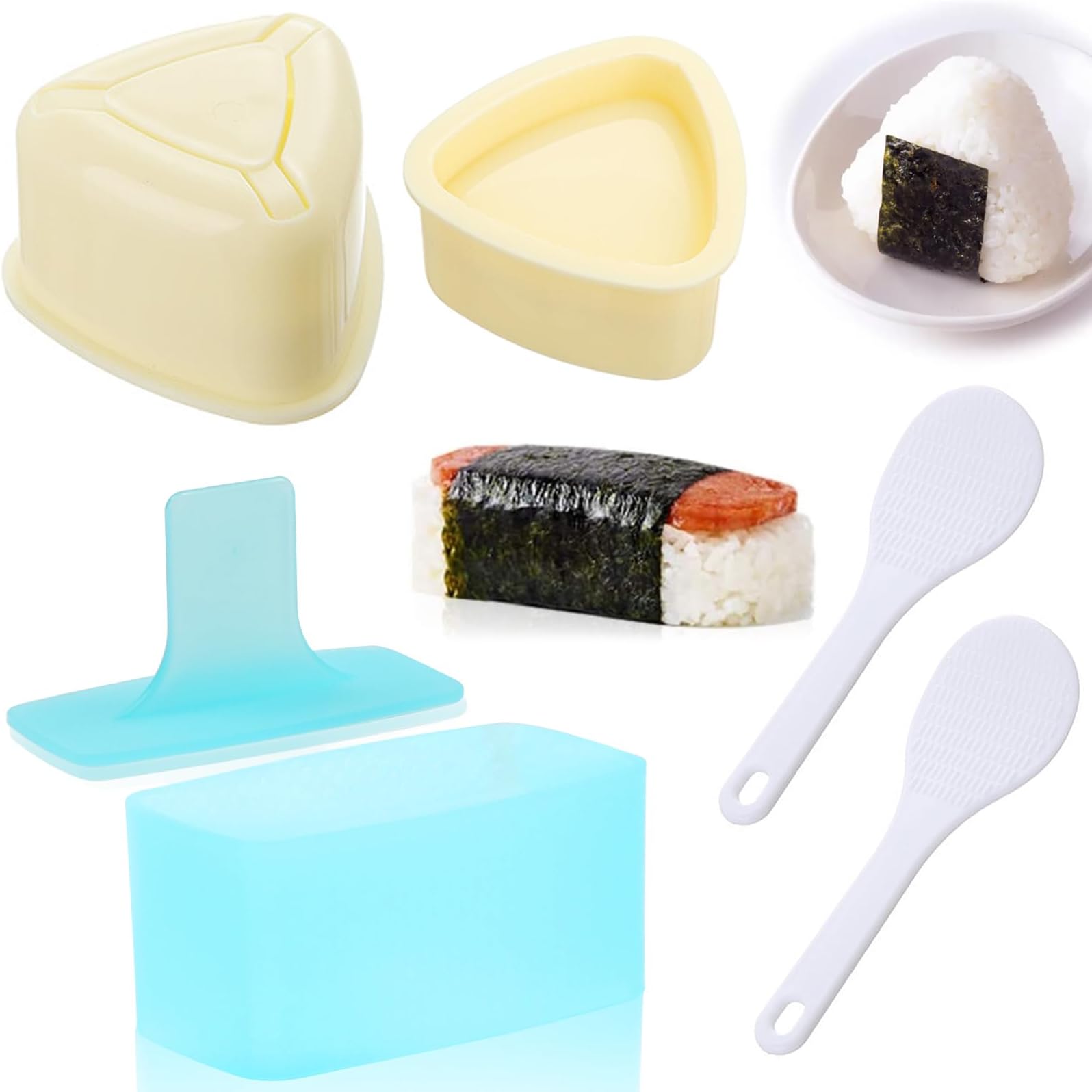 Amazon.com: Onigiri Mold, Musubi Press, 4 Pack Triangle Onigiri Rice ...