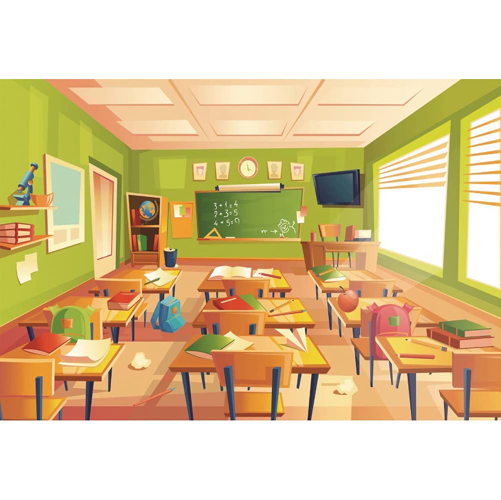 Messy Student School Desk