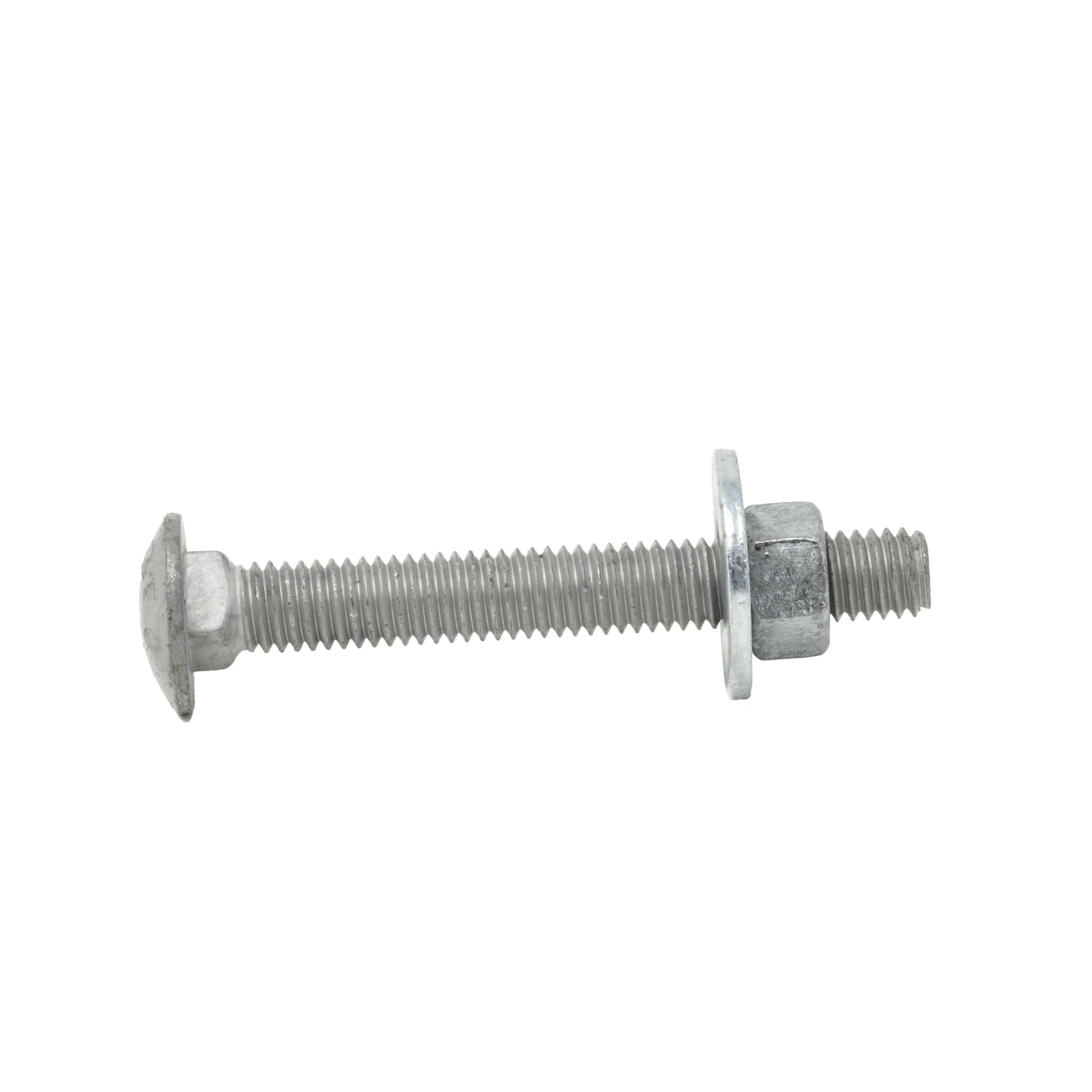 3/8"-16 x 3 Hot Dipped Galvanized Carriage Bolt w/Nuts & Flat Washers ...
