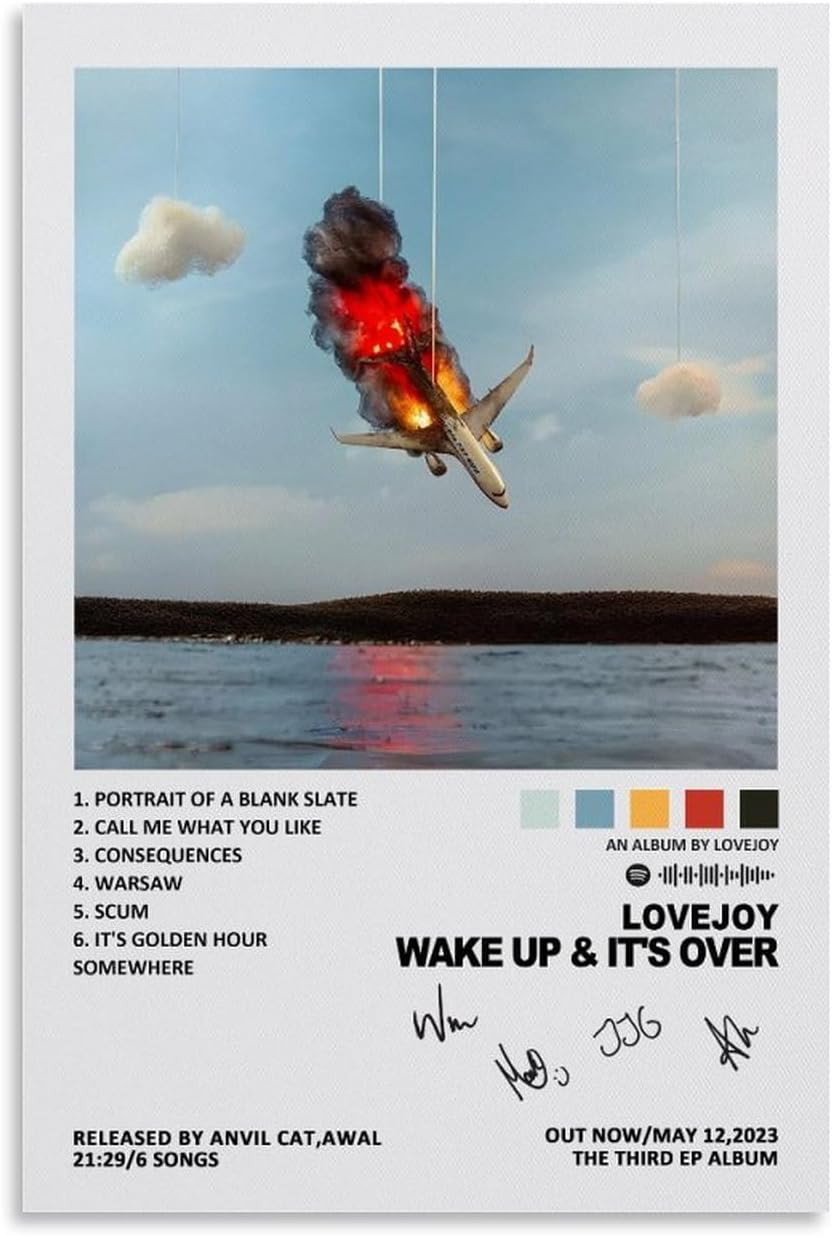 Amazon.com: bAOBAOSHU Lovejoy Poster Wake Up & It's Over Music Album ...