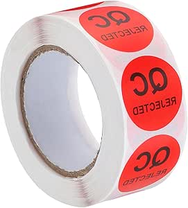 Amazon.com : MECCANIXITY Inventory QC Rejected Stickers Labels 25mm/1 ...