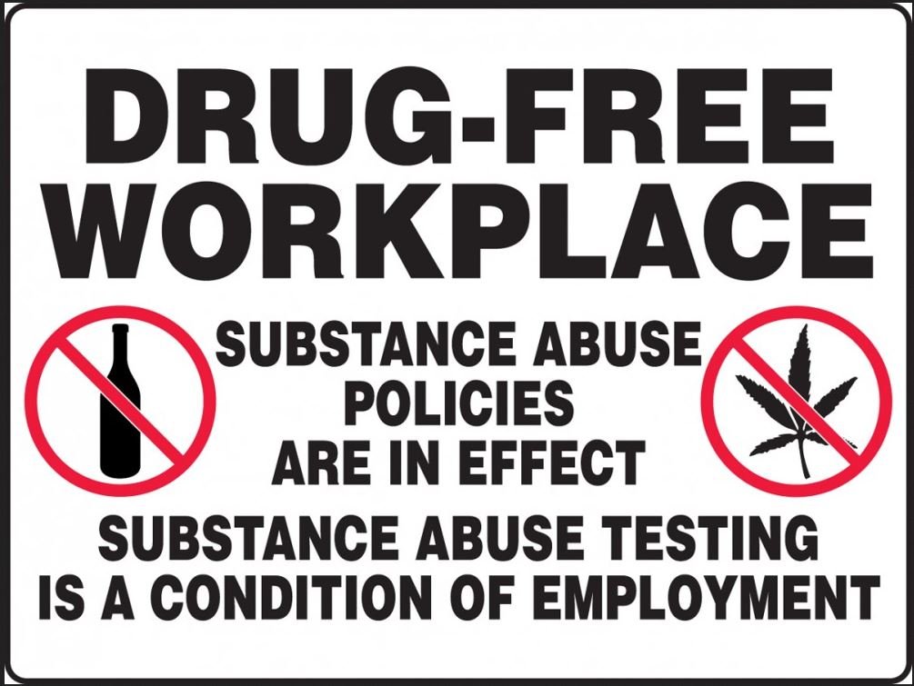 Drug-Free Workplace Sign: Amazon.com: Industrial & Scientific