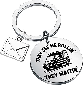 MAOFAED Postal Worker Gift, Mail Carrier Gift, They See Me Rollin' They ...