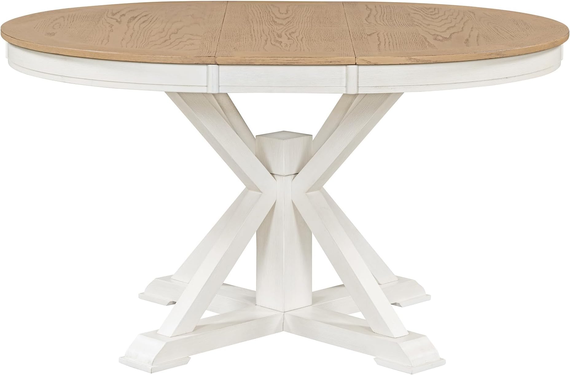 Amazon.com - Pemberly Row Transitional Wood Top Round Pedestal Dining ...