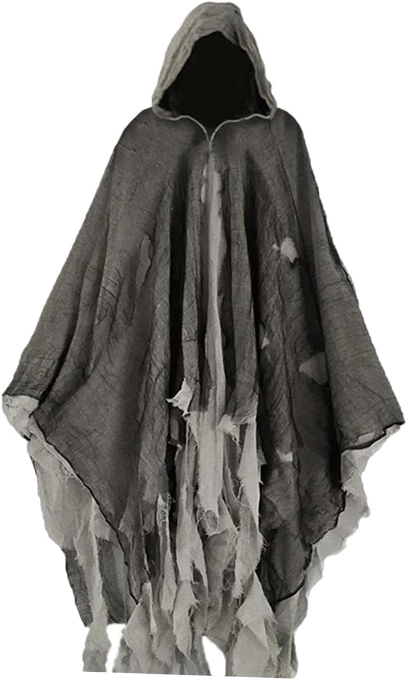 Amazon.com: MYCENSE Halloween Hooded Capes Creepy Hooded Cloak Fancy ...