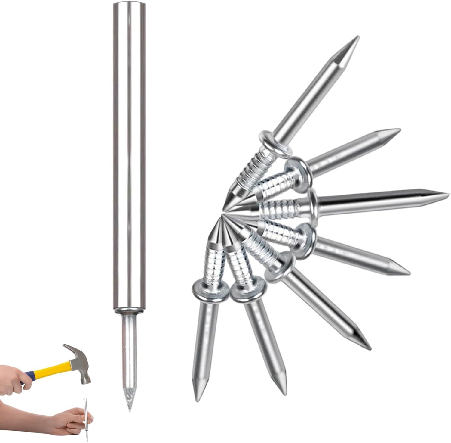 100PCS Double-Head Skirting Thread Seamless Nail, Double-Headed Nails ...