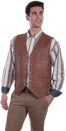 Scully Leather Vest Tan 2XT at Amazon Men’s Clothing store