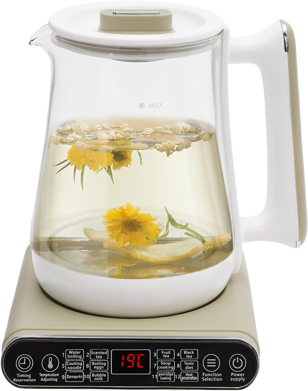 Amazon.com: Health Pot Tea Pot with Temprature Control Glass Electric ...