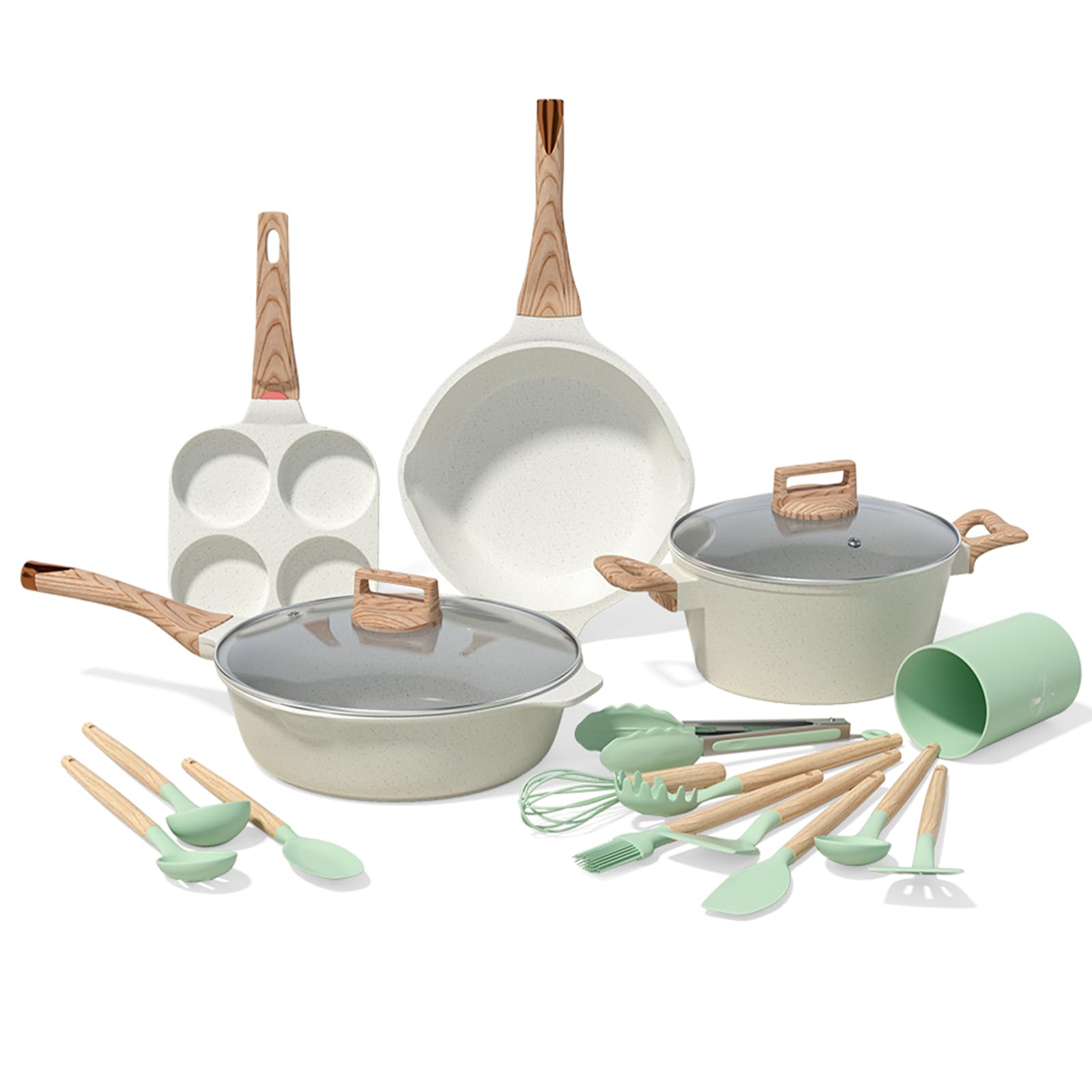 Amazon.com: Aluminium Pots and Pans Set Nonstick, Kitchen Cookware Sets ...