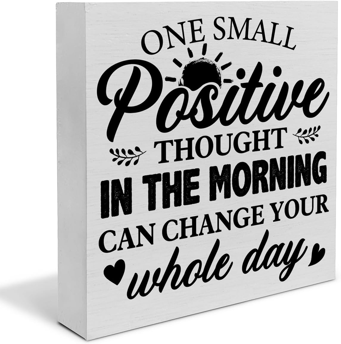 Amazon.com: Inspirational Quote Wooden Box Sign Desk Decor, Rustic One ...