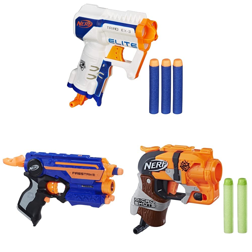 Buy Nerf N-Strike Elite Triad EX-3 Blaster, Ages 8 and Up, Multicolor ...